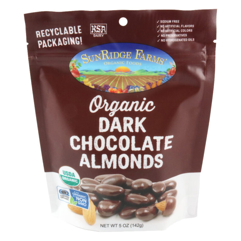 Organic Dark Chocolate Almonds - SunRidge Farms