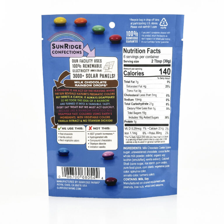 Milk Chocolate Rainbow Drops - SunRidge Farms