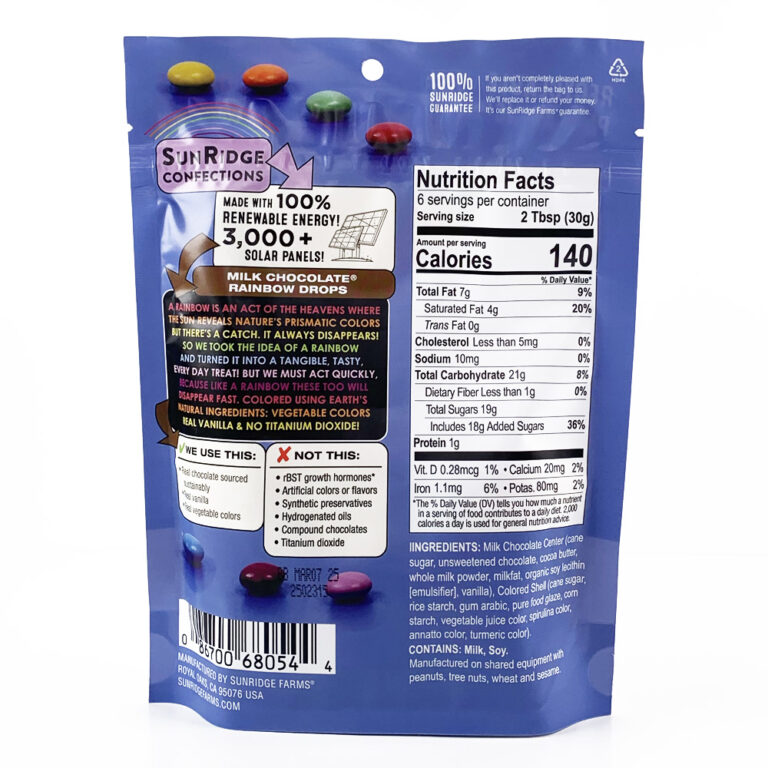 Milk Chocolate Rainbow Drops - SunRidge Farms