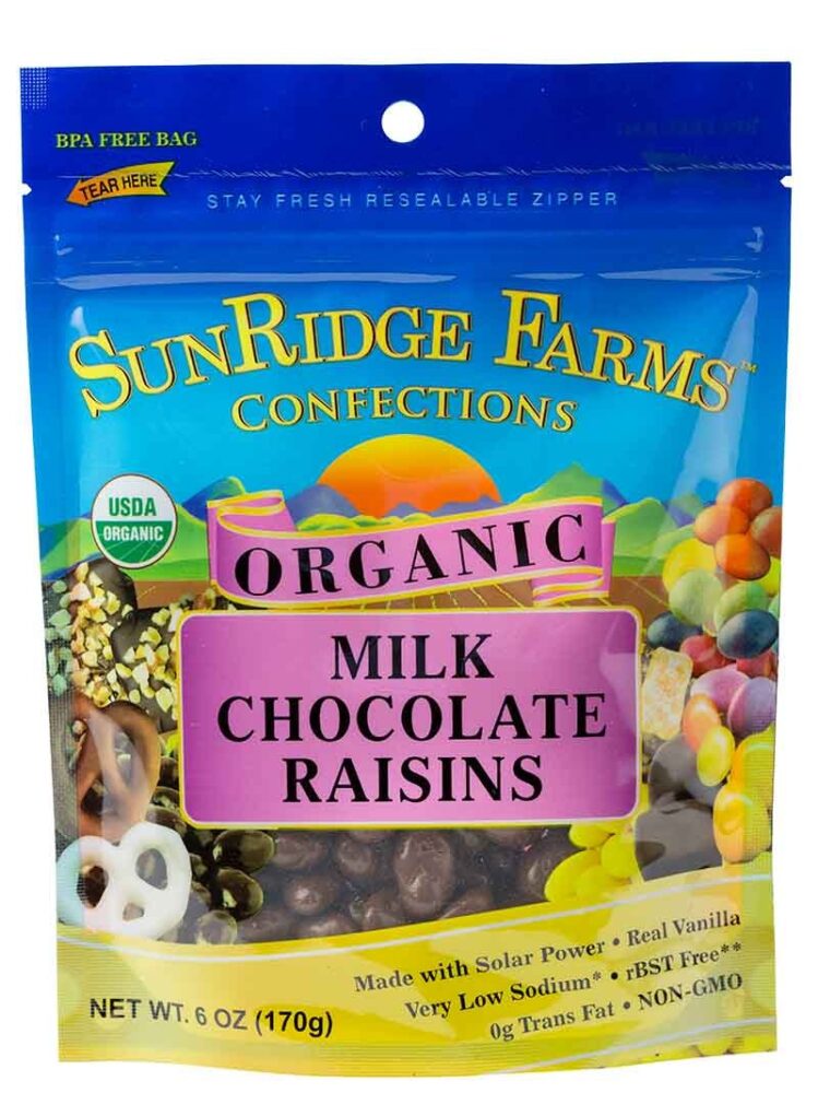 Organic Fair Trade Milk Chocolate Raisins - SunRidge Farms