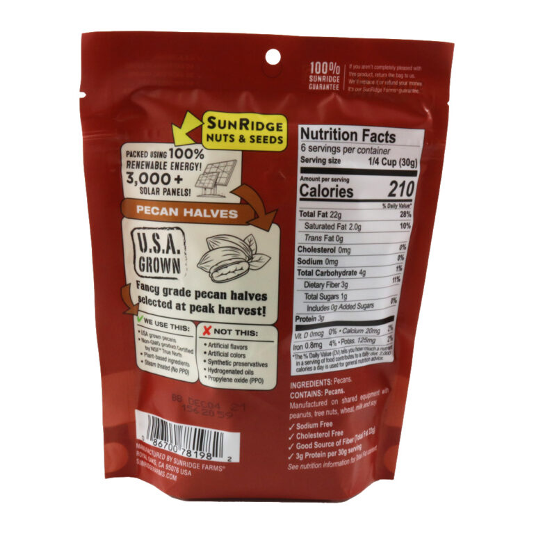 Pecan Halves - Jr Mammoth/Jumbo Fancy - SunRidge Farms